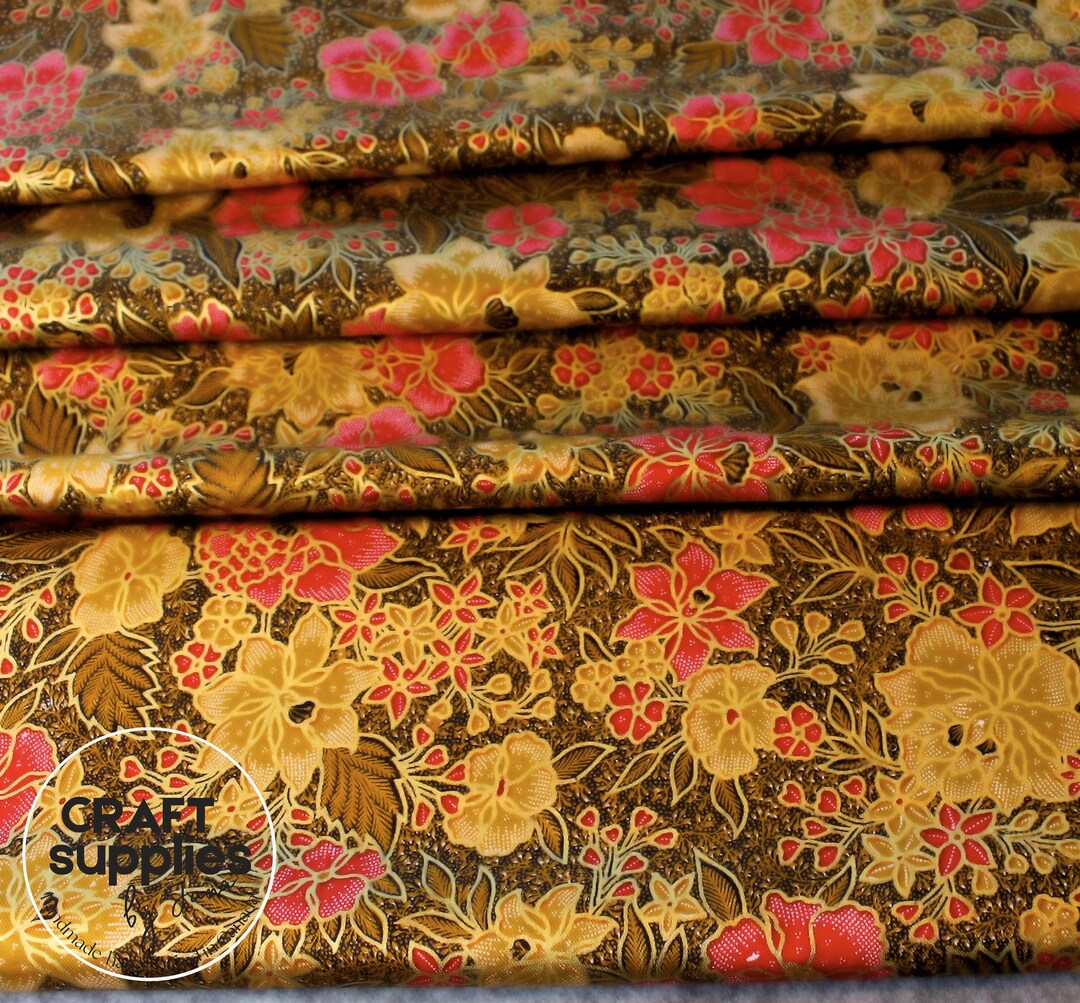 Vintage BATIK COTTON Fabric 44” Craft, Danan Hadi, Indonesia - Etsy
