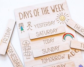 Honey Bee Days of the Week blue Background Watercolor - Etsy