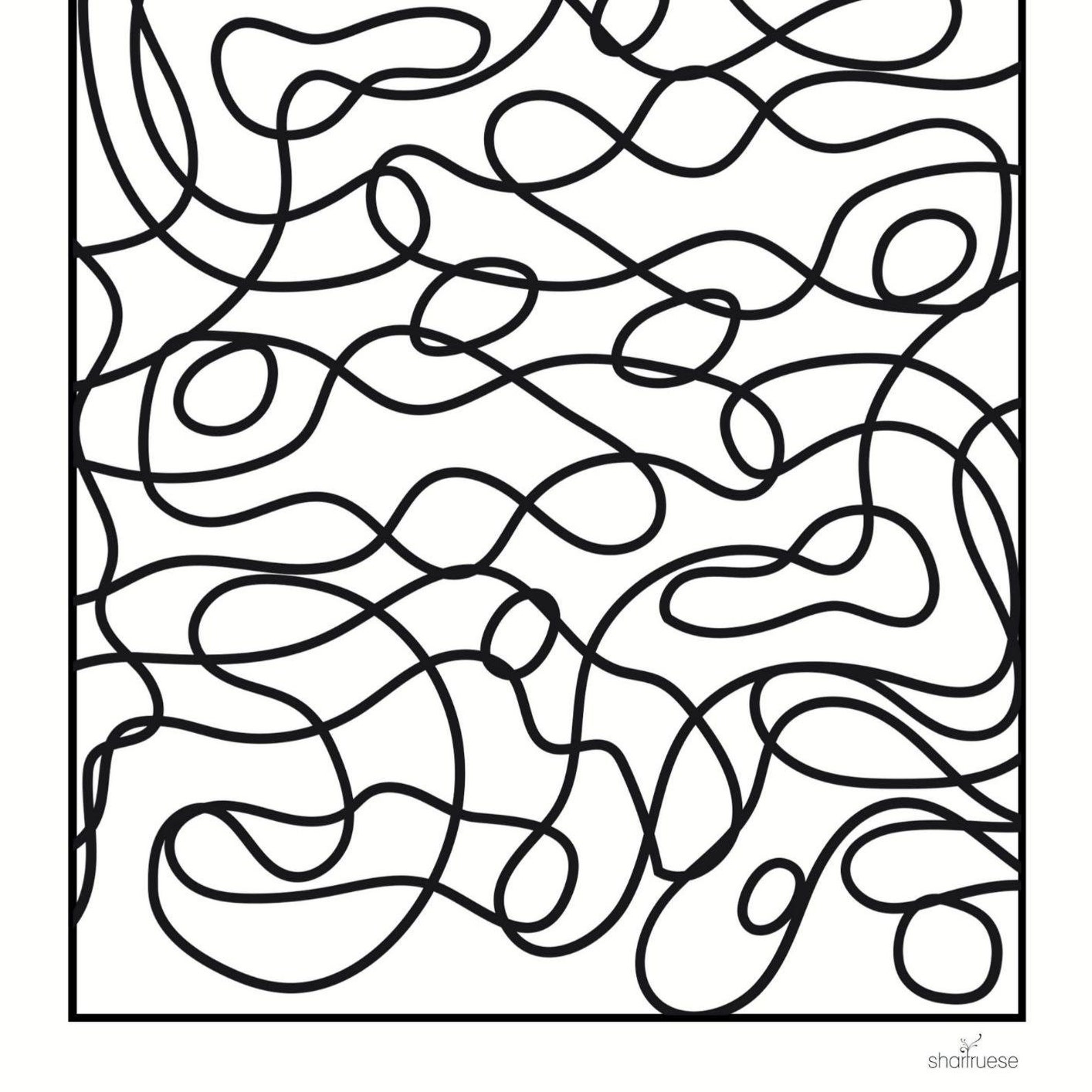 Easy Bold Patterns Colouring Pages // Instant Download // Mindfulness ...