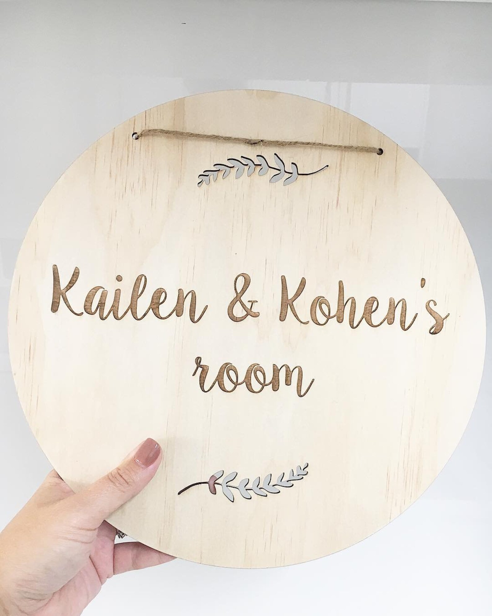 Leafy Name Plaque - Etsy