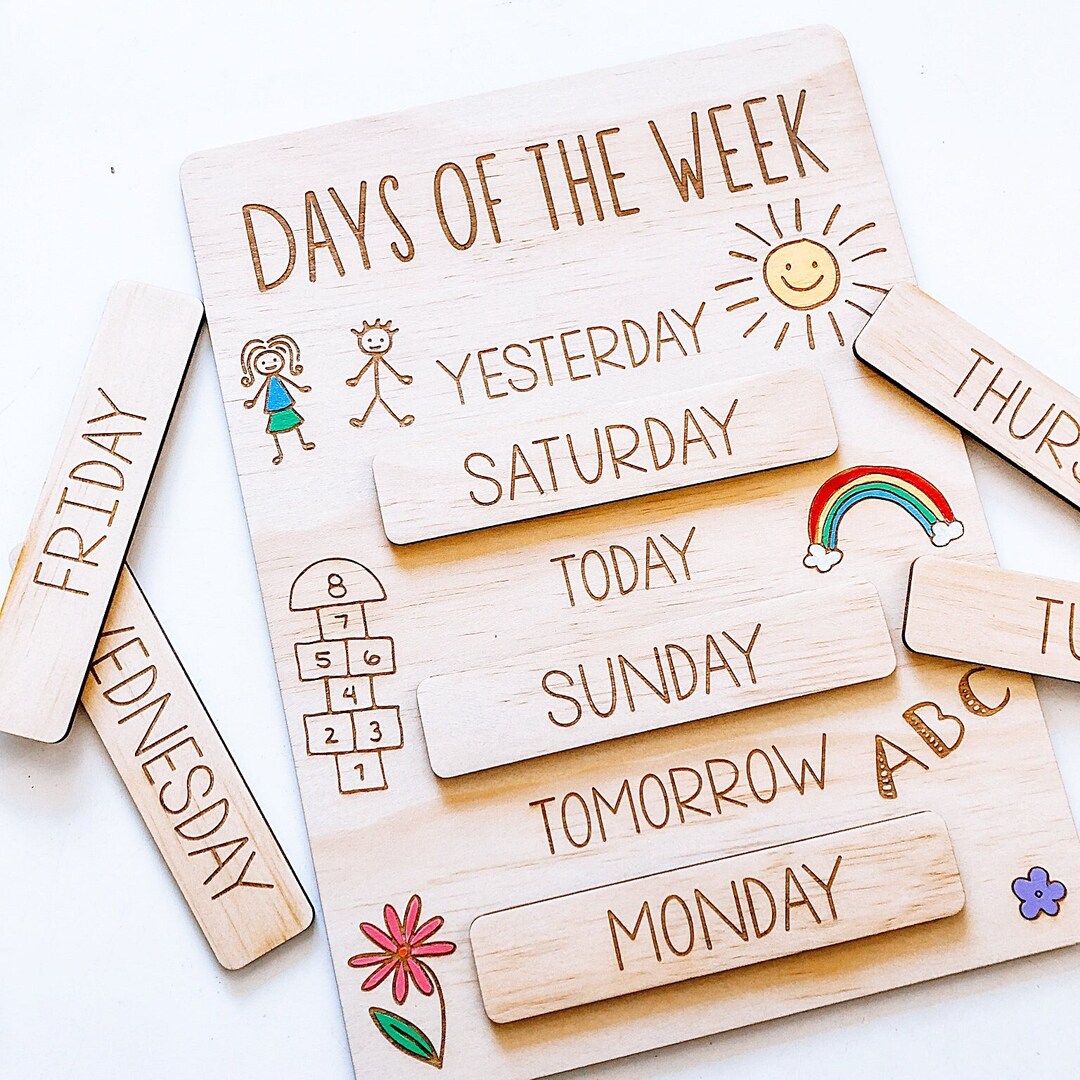 Days of the Week Plaque - Etsy