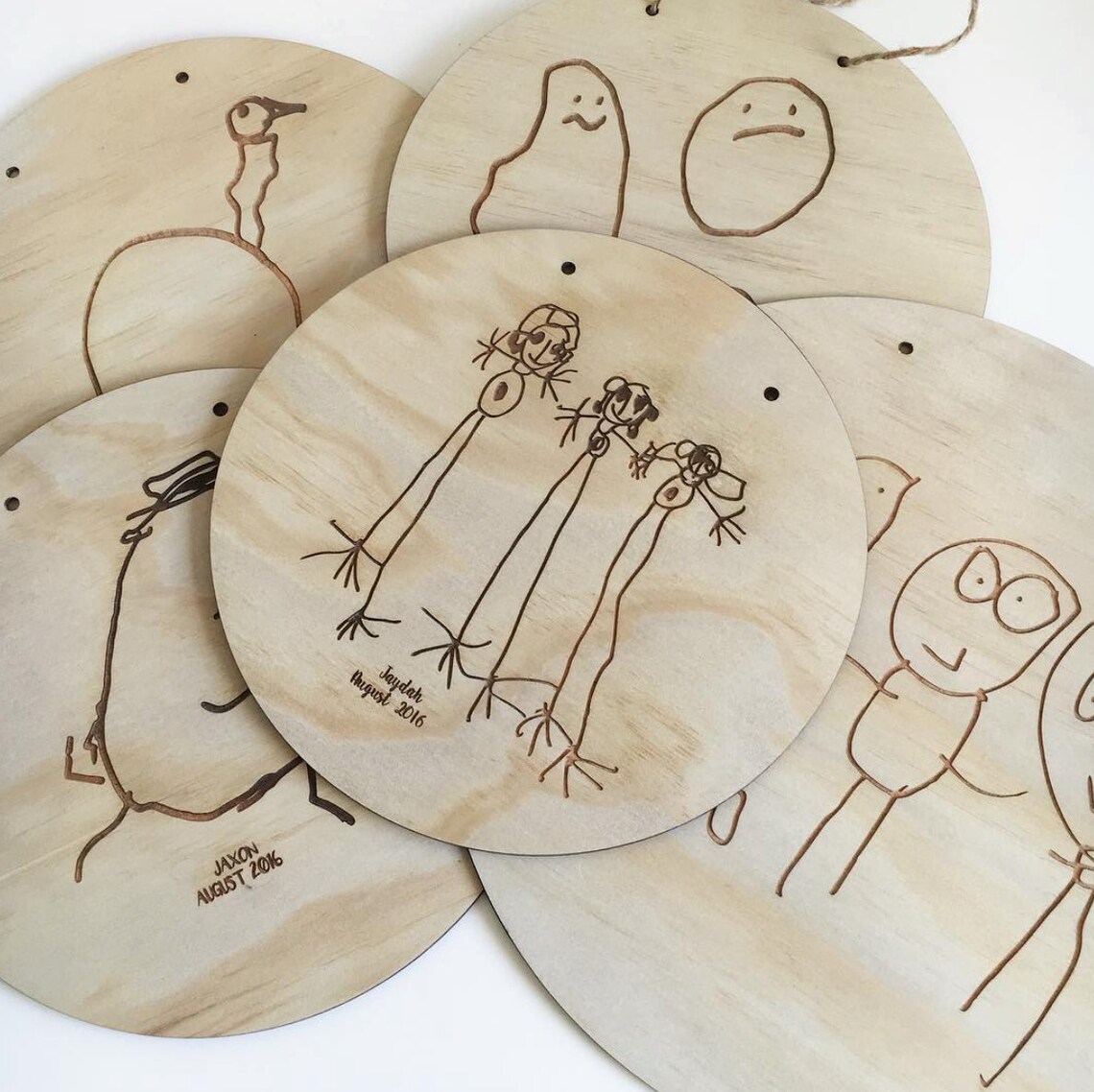 Kid Sketch Plaques L Kids Drawing L Kids Art L Mother's - Etsy