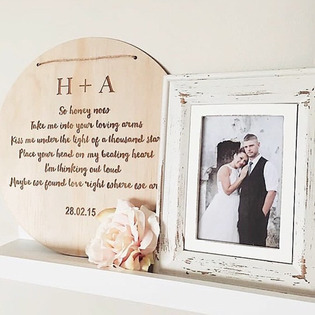 Lyric Wall Plaque L Wedding Gift L Anniversary Gift L Song - Etsy