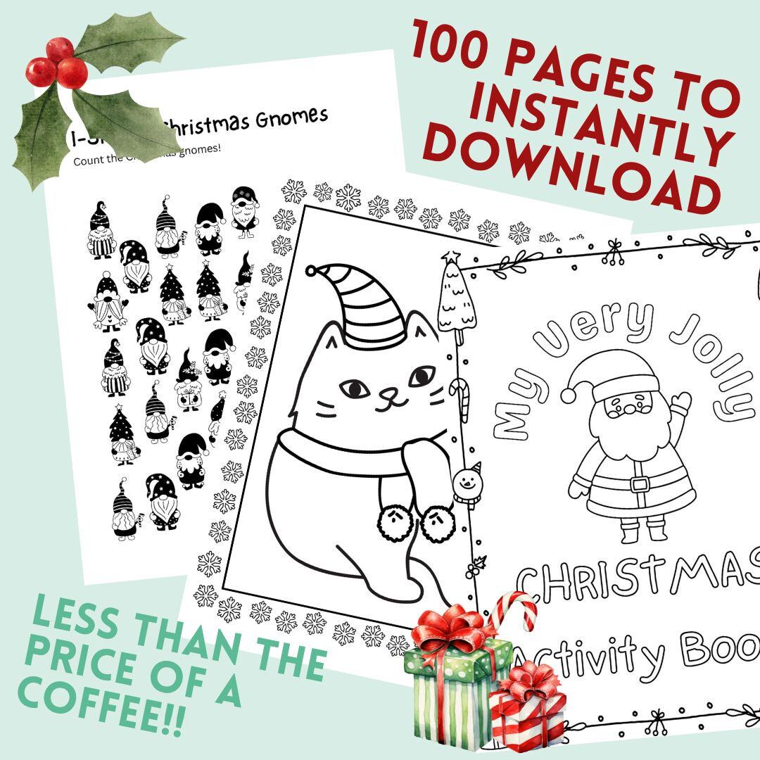 100 Christmas Activity Pages // Instant Download // School Holidays ...
