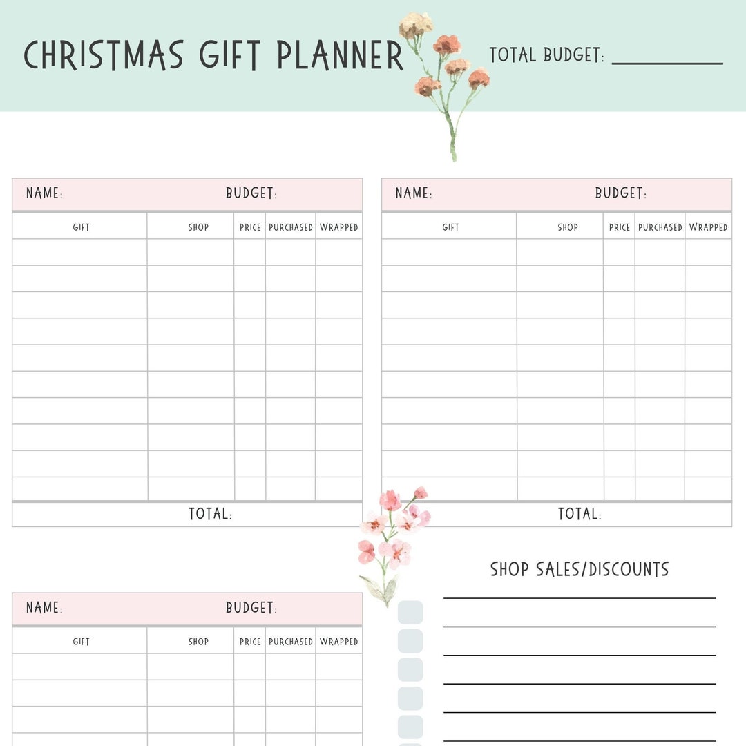 Ultimate Christmas Gift Planning Bundle // Printable // Instant ...