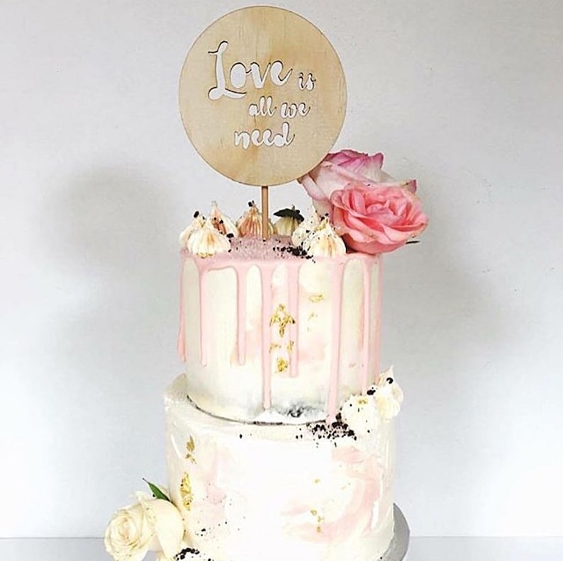 Cake Toppers L Natural Cake Topper L Wooden Cake Topper L | Etsy