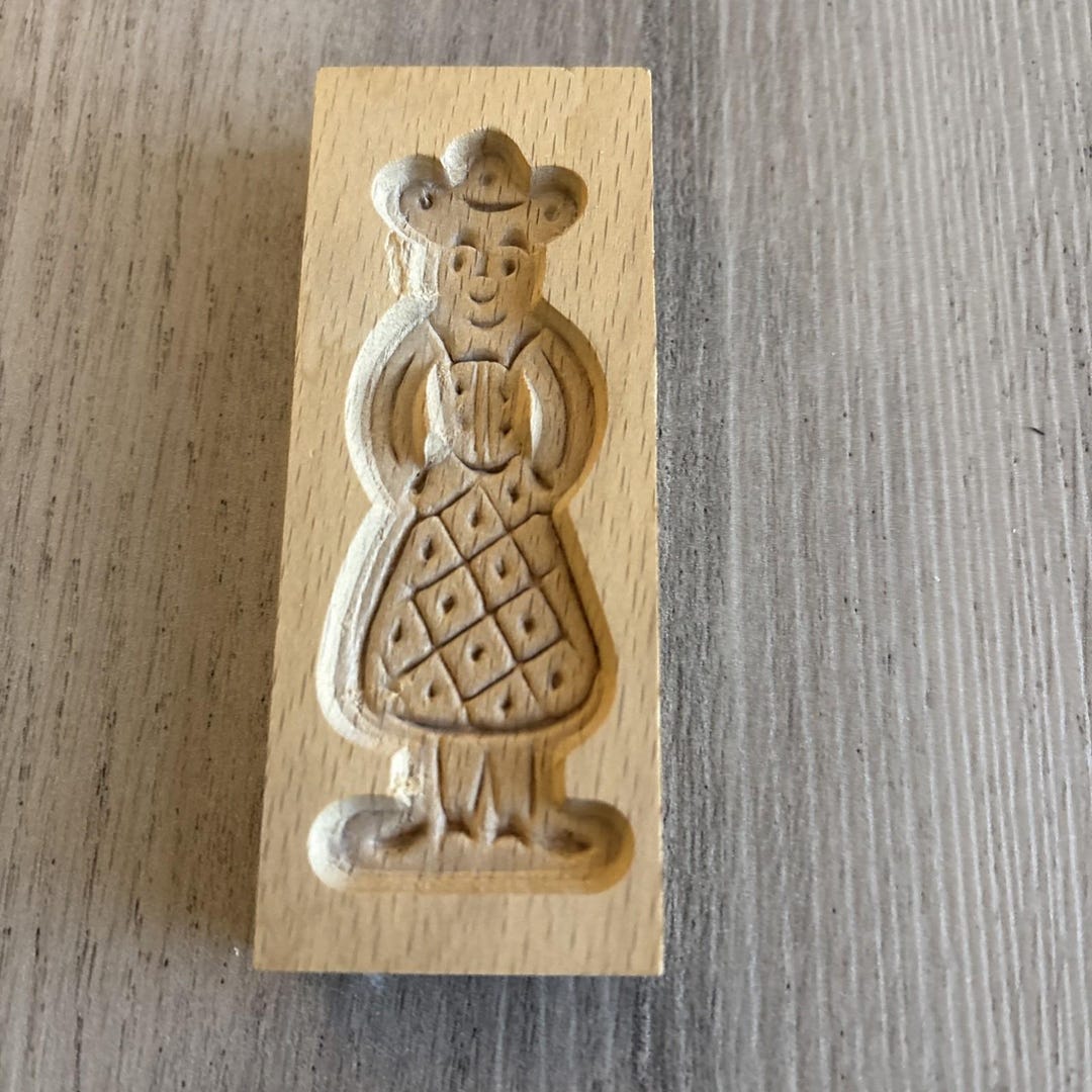 HOLLAND - Wooden Springerle Speculaas Cookie Stamp Press Mold - Dutch ...