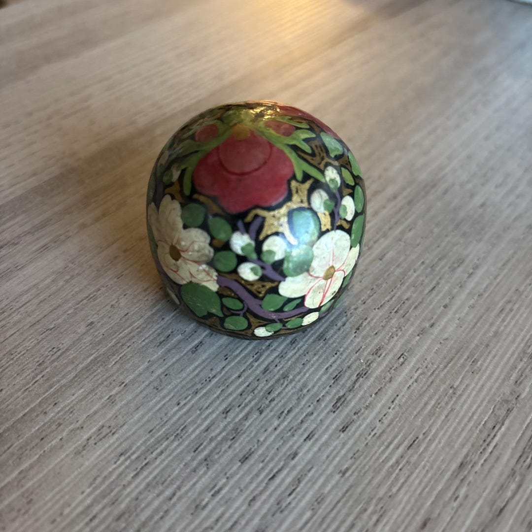 Vintage Colorful Painted Cloisonné Type Paper Weight - Etsy