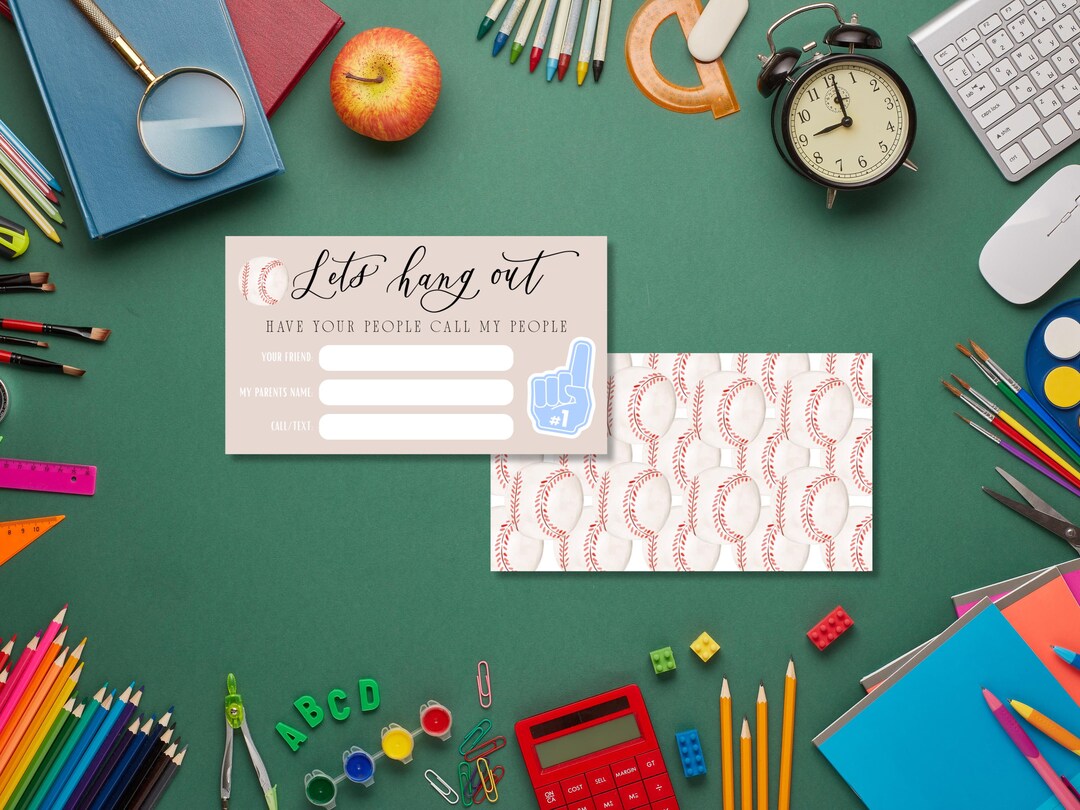 Calling Card Kids | Printable Boys Calling Cards | | School Contact ...