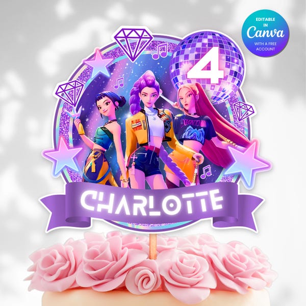 K. Pop Demon Hunters Cake Topper - Etsy