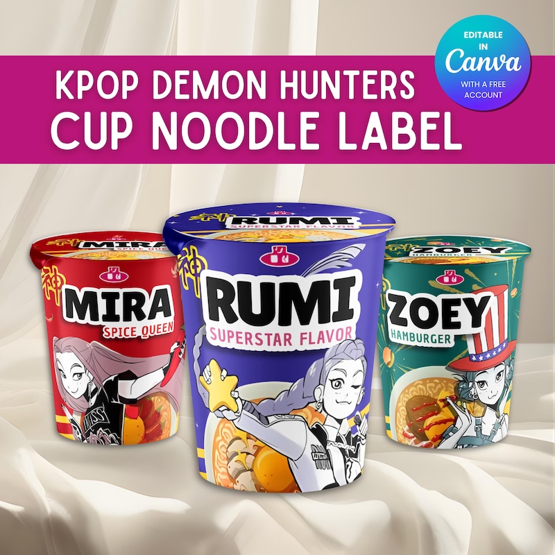 Huntrix Ramen Cups - Etsy