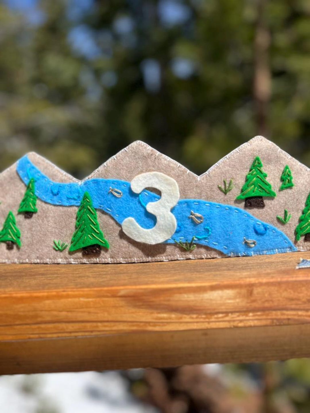 Felt Birthday Crown--forest and River - Etsy
