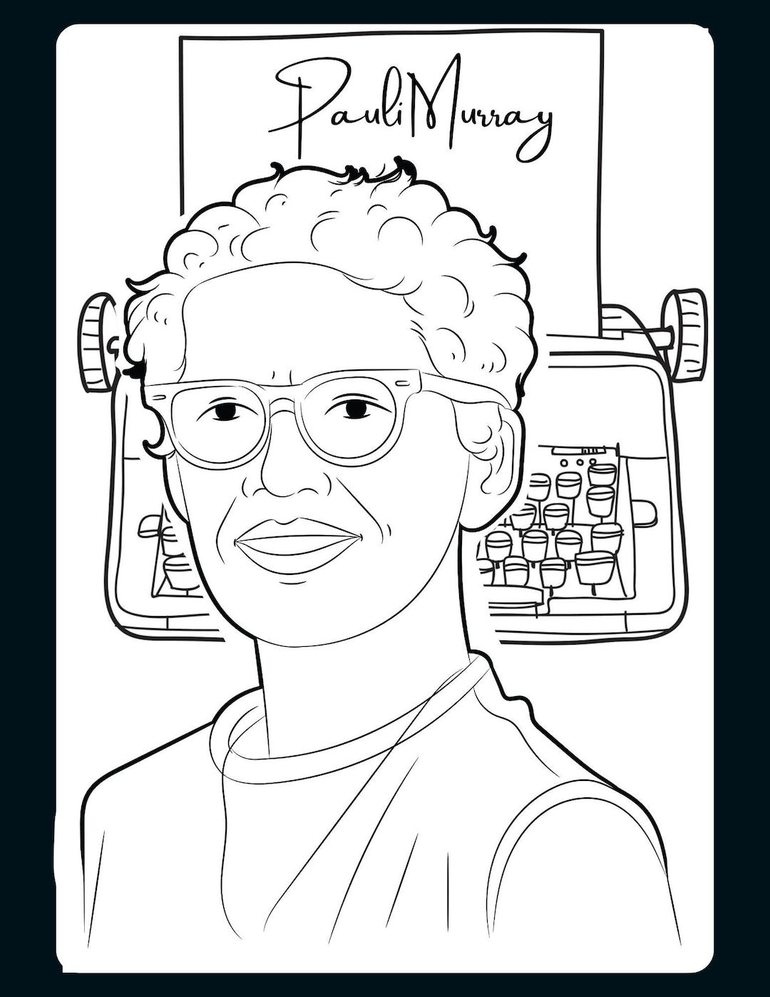 Pauli Murray and Eleanor Roosevelt Coloring Page - Etsy
