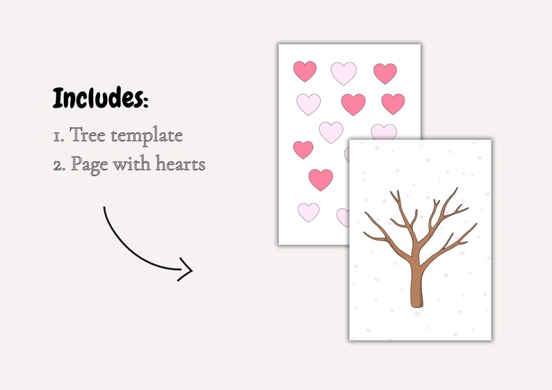 Valentine Craft - Heart Tree Craft Template - Valentine's Day Activity ...