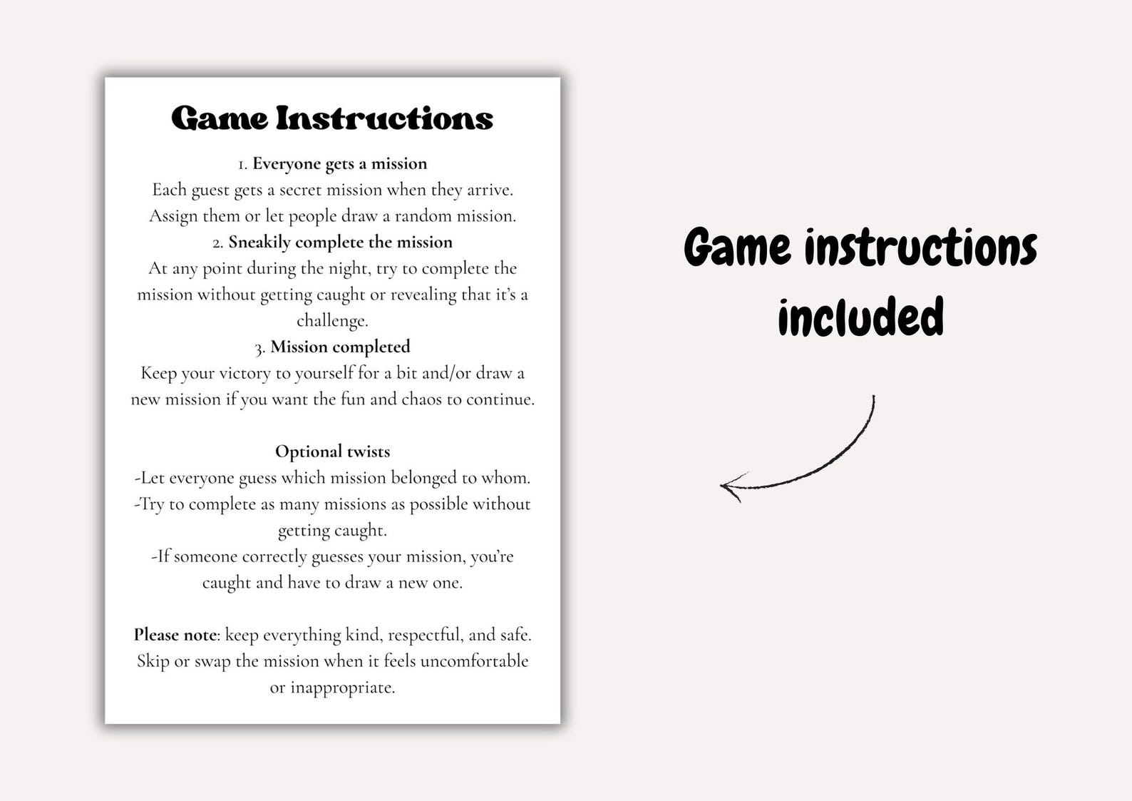 Secret Mission Cards - Secret Challenge Game - Bachelorette Party ...