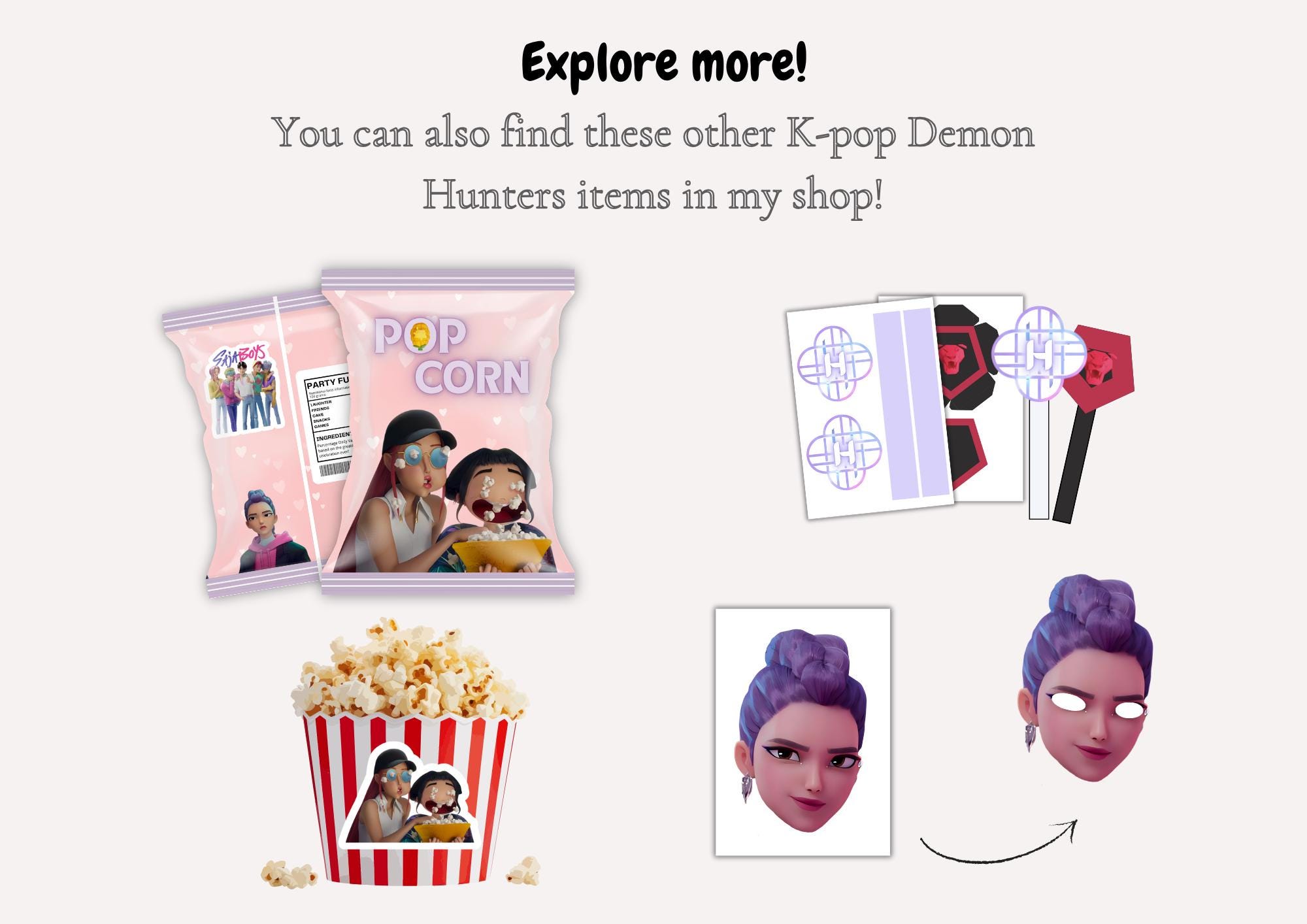 Kpop Demon Scavenger Hunt - Treasure Hunt - Birthday Game - Party ...