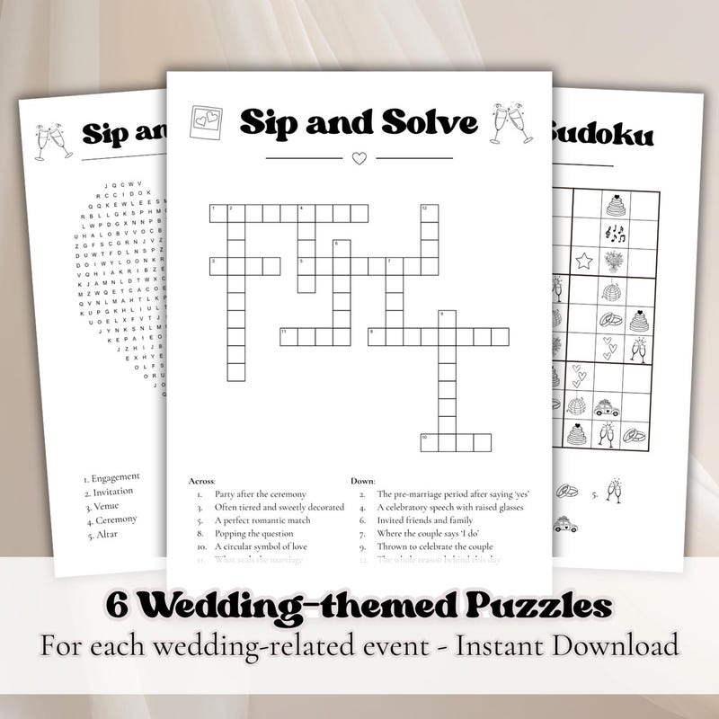 Wedding Sudoku - Etsy UK