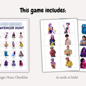 Kpop Demon Scavenger Hunt - Treasure Hunt - Birthday Game - Party ...