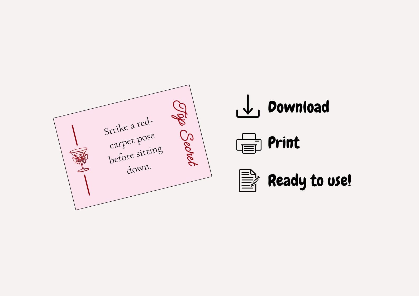 Secret Mission Cards - Secret Challenge Game - Bachelorette Party ...