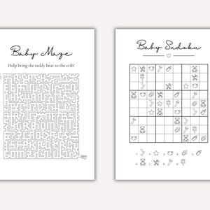 Baby Shower Puzzles - Crossword, Word Search, Word Scramble, Maze ...