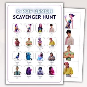 Kpop Demon Hunters Scavenger Hunt - Treasure Hunt - Birthday Game ...