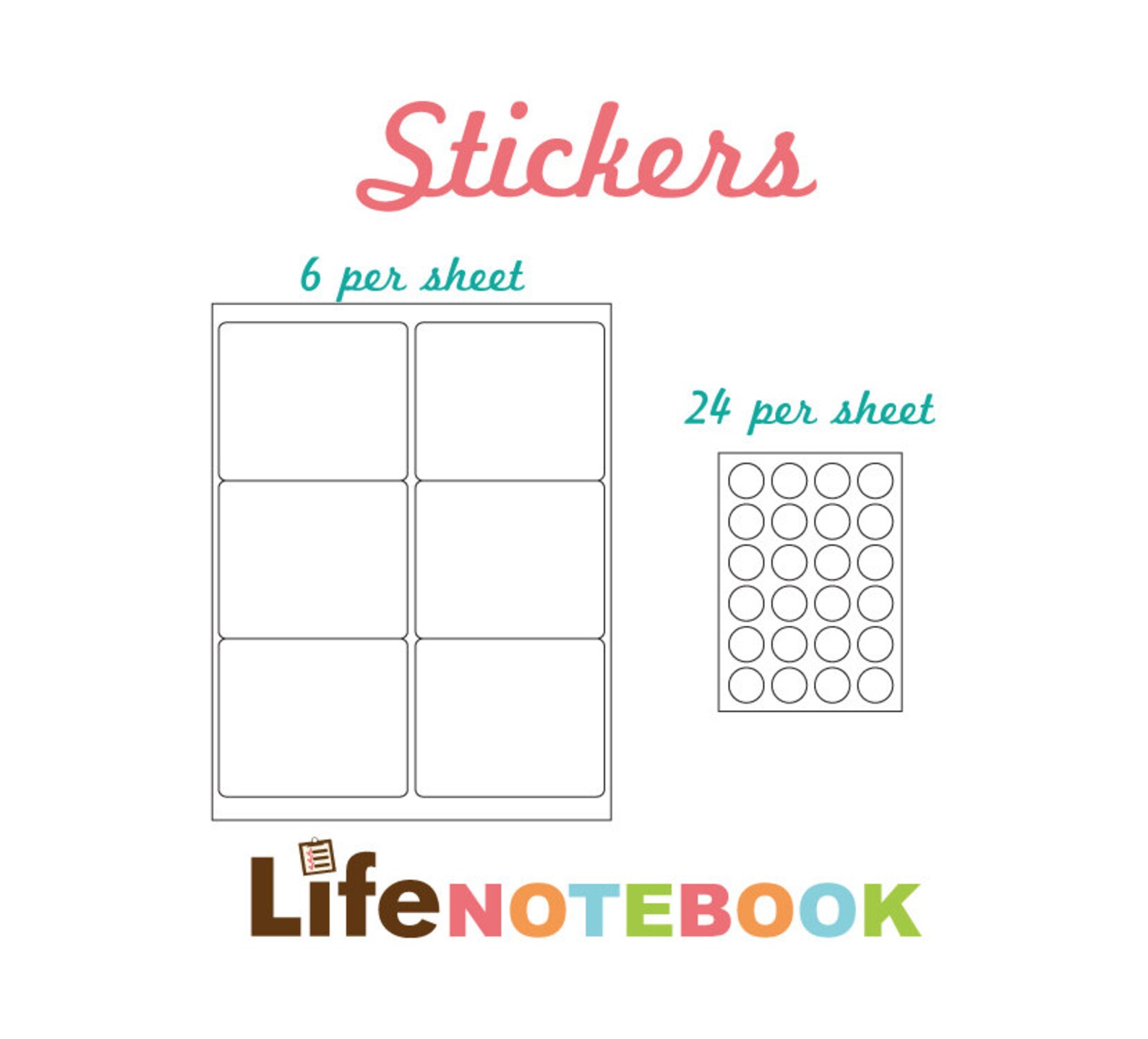 The Life Notebook Planner STICKERS DOWNLOADS Only | Etsy