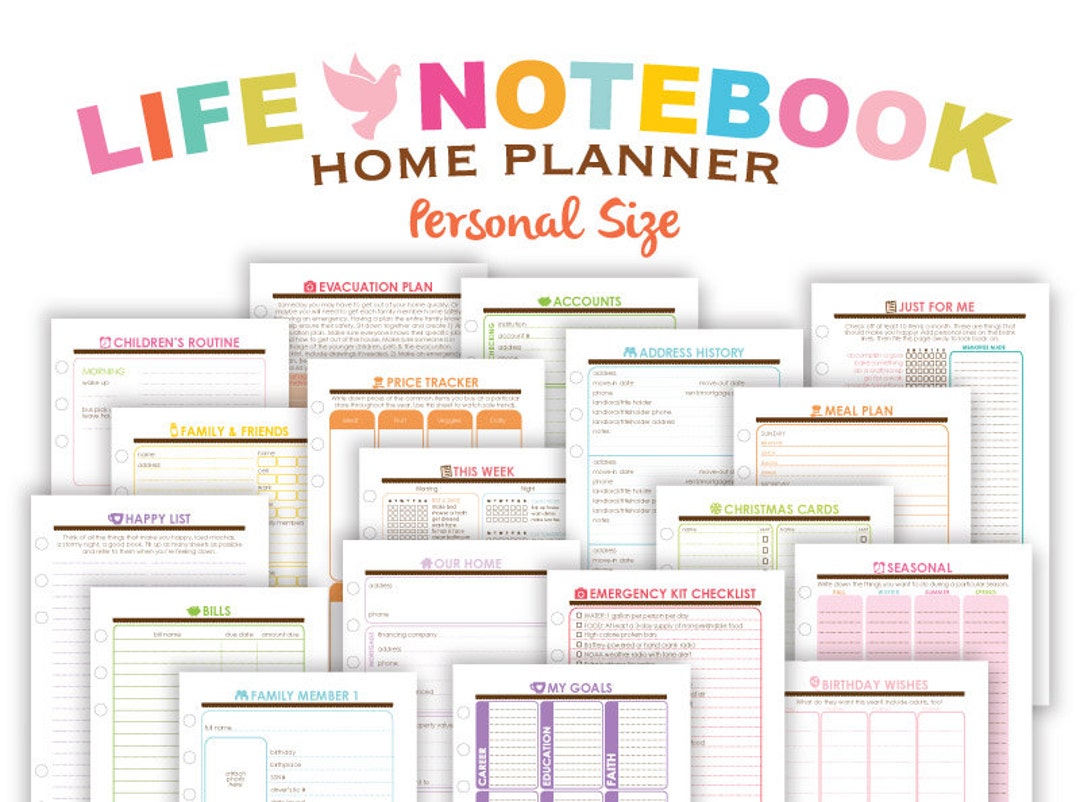 The Life Notebook Planner Personal Size DOWNLOADS ONLY - Etsy