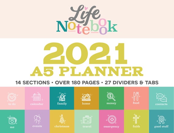 The Life Notebook 2021 A5 Planner DOWNLOAD | Etsy