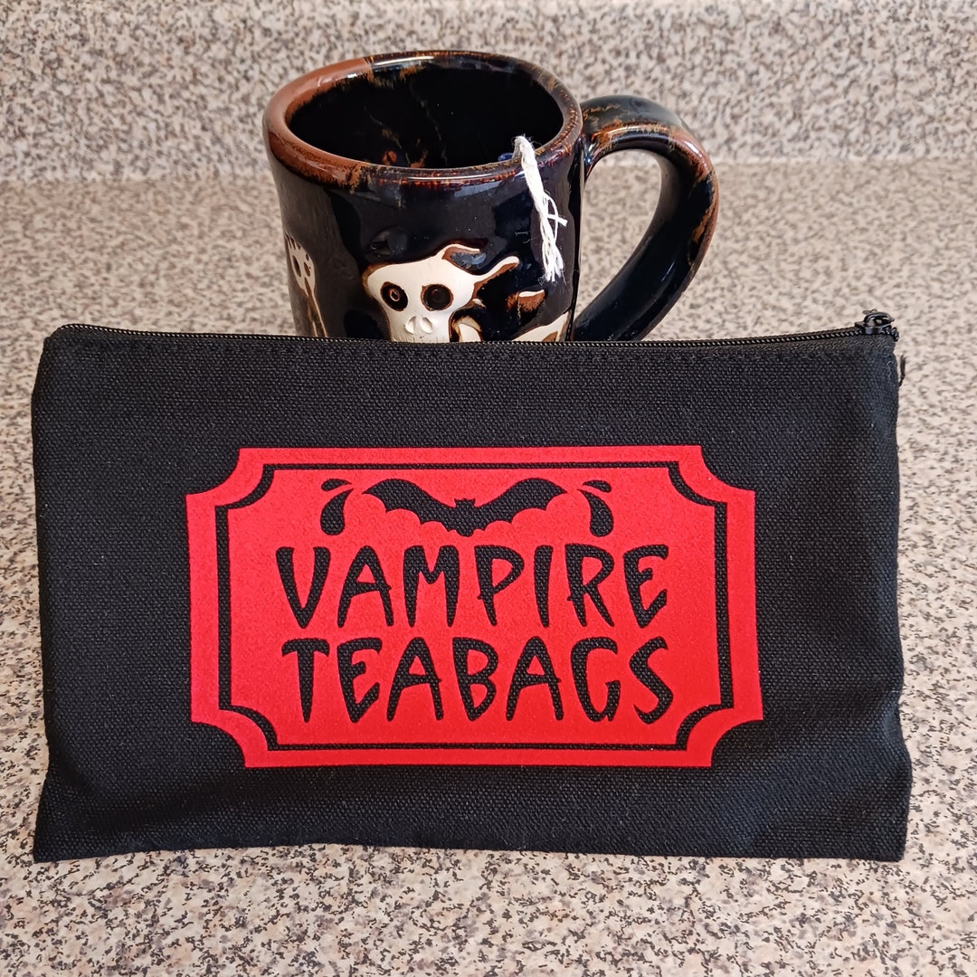 Vampire Teabag Zippered Pouch, Tampon Case, Pad Pouch, Period Pouch ...