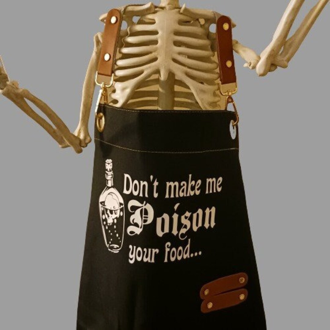 Don't Make Me Poison Your Food Cross Back Apron, Multi-pocket Apron ...