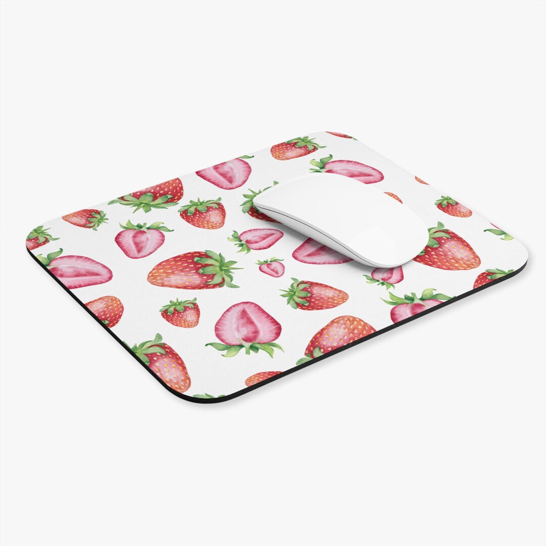 Strawberry Mouse Pad, Fruit Desk Accessory, Cute Office Decor, Gift for ...