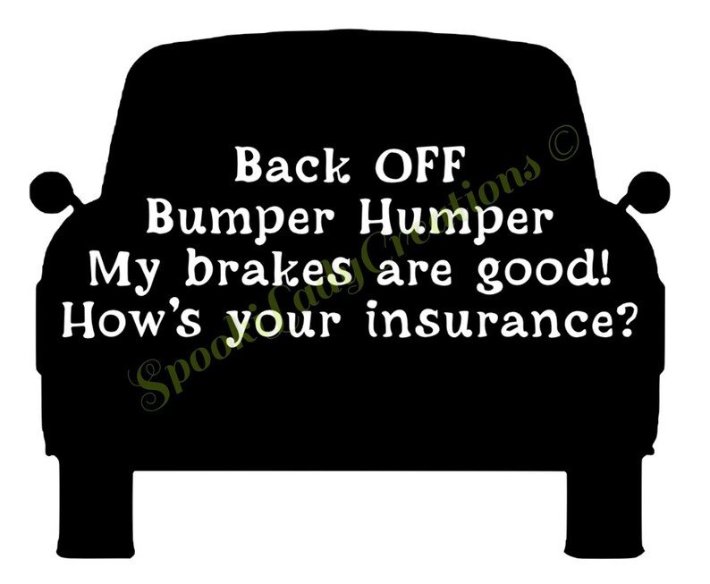 Back off Bumper Humper Vinyl Decal - Etsy
