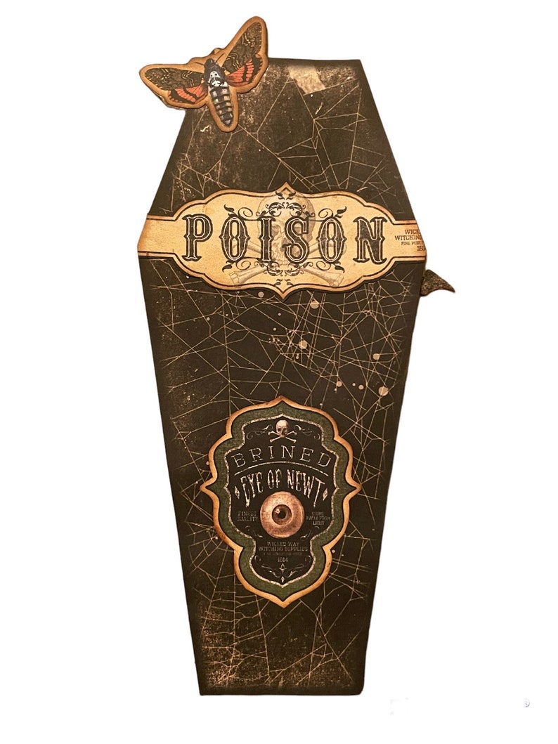 Haunted Hollow Collection - Coffin Shaped Loaded Halloween Tag - Dark ...