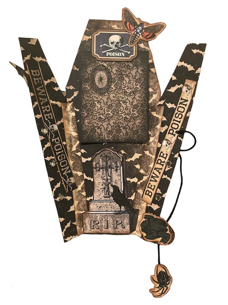 Haunted Hollow Collection Coffin Shaped Loaded Halloween Tag - Etsy