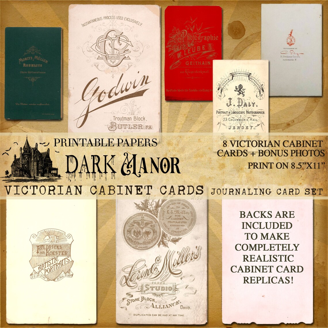 Victorian Cabinet Cards Vintage Photographs DIGITAL - Etsy