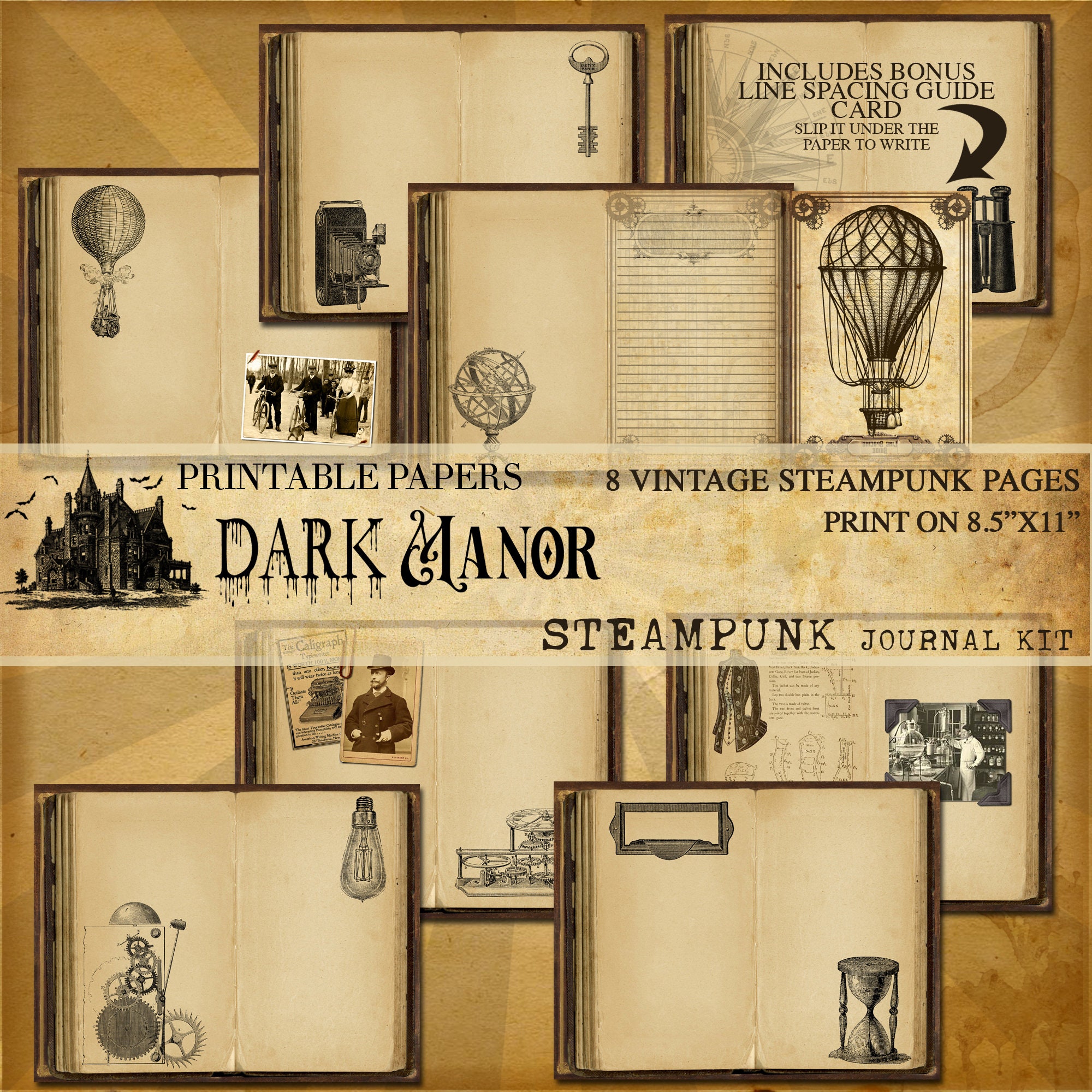 HUGE Steampunk Journal Kit Digital Junk Journal Instant - Etsy