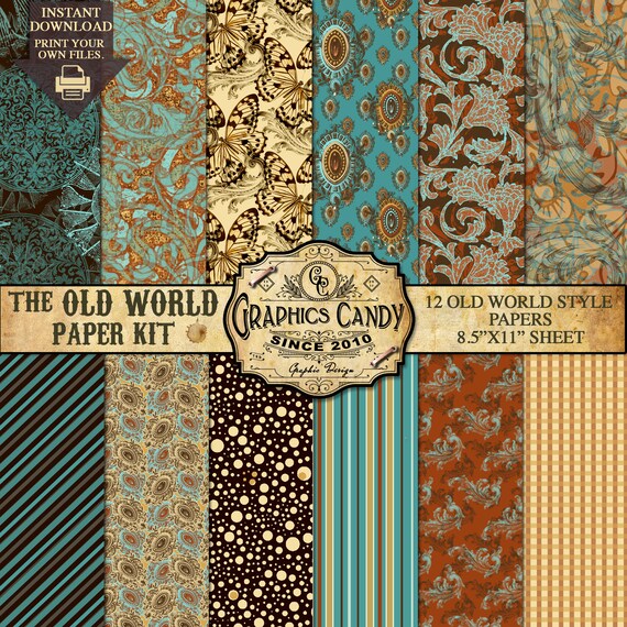 The Old World Paper Kit DIGITAL JOURNALING Printable - Etsy
