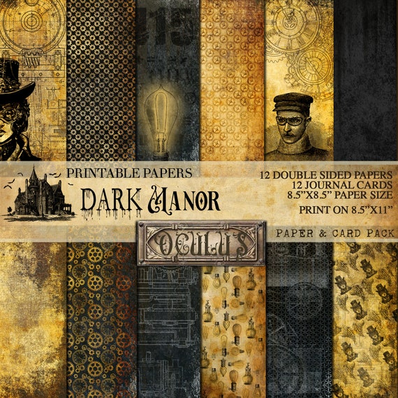 Steampunk OCULUS Paper Pack DIGITAL JOURNALING Printable - Etsy