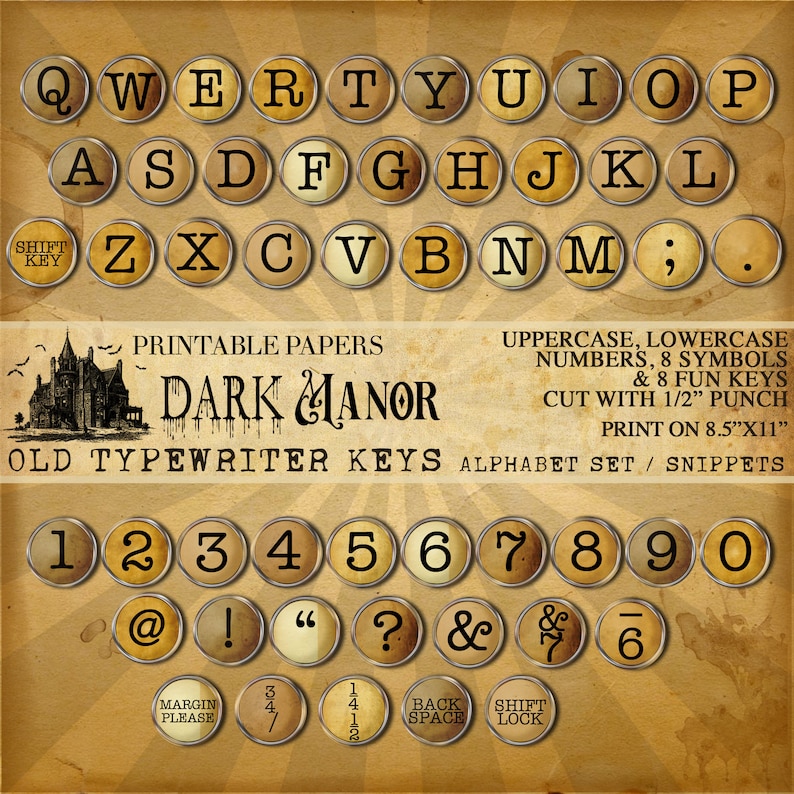 Old Typewriter Keys Alphabet Set Snippet Set DIGITAL - Etsy Old Typewriter Keys Alphabet Set Snippet Set DIGITAL - Etsy
