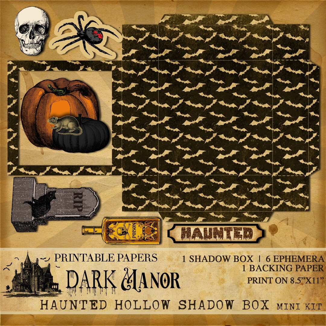 Haunted Hollow Collection Spooky Shadow Box Dark Manor DIGITAL ...