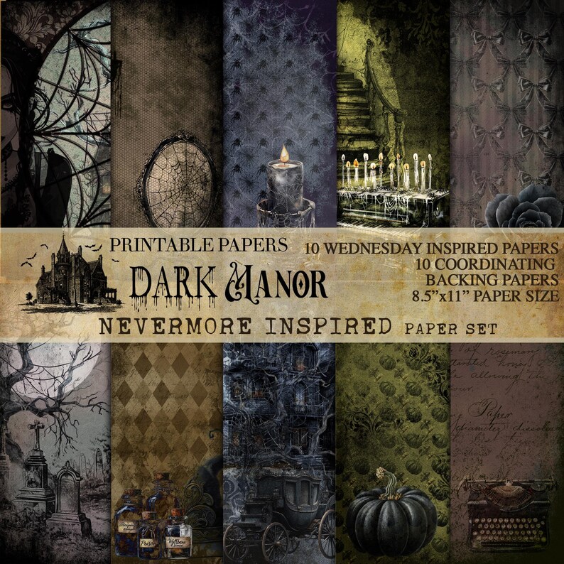 Nevermore Inspired Papers - 20 Papers - Etsy