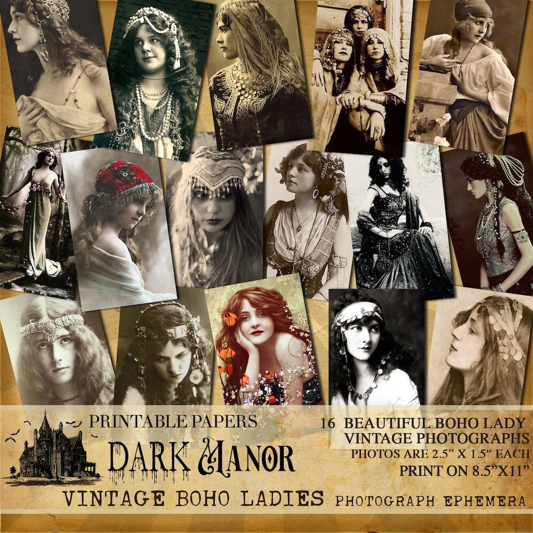 Vintage Bohemian Ladies 2 - Vintage Photographs - DIGITAL JOURNALING ...