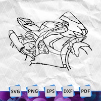 Motorcycle Bundle Cut Svg Dxf File Wall Sticker Pdf Silhouette Template ...