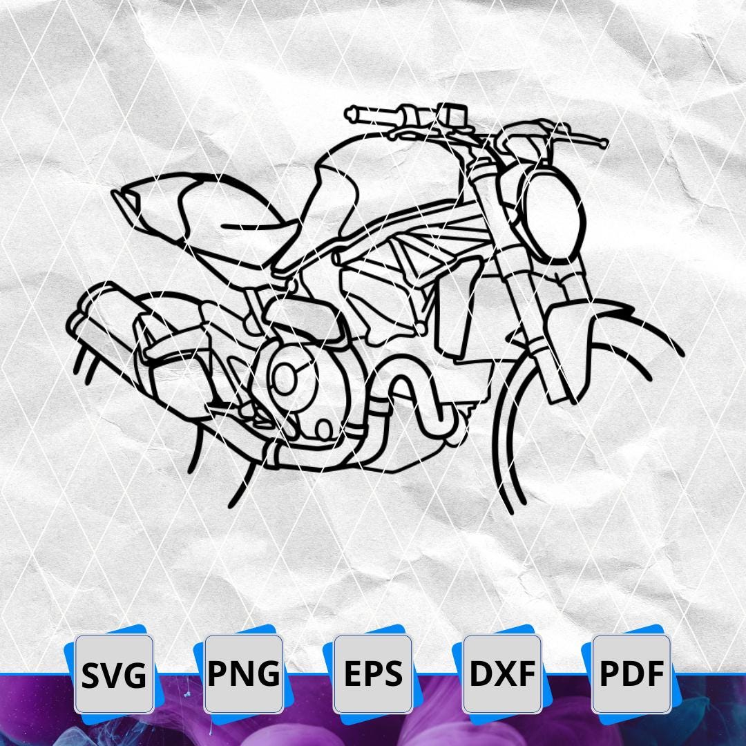 Ducati Monster 821 Motorcycle Svg/png/pdf/dxf/eps Lasercut - Etsy