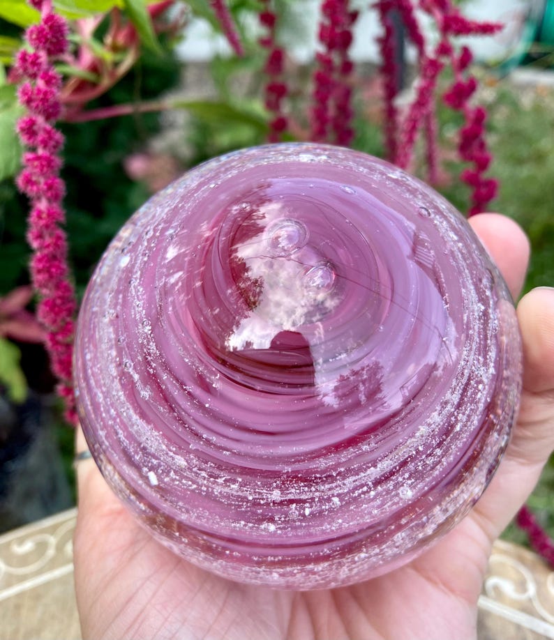 Handmade Memorial Glass Orb - Custom Remembrance Keepsake ...