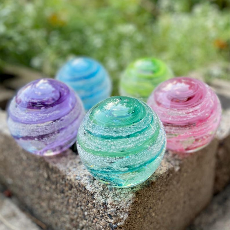 Handmade Memorial Glass Orb - Custom Remembrance Keepsake - Personalized Tribute - One of a Kind ...