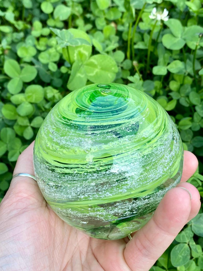 Handmade Memorial Glass Orb - Custom Remembrance Keepsake ...