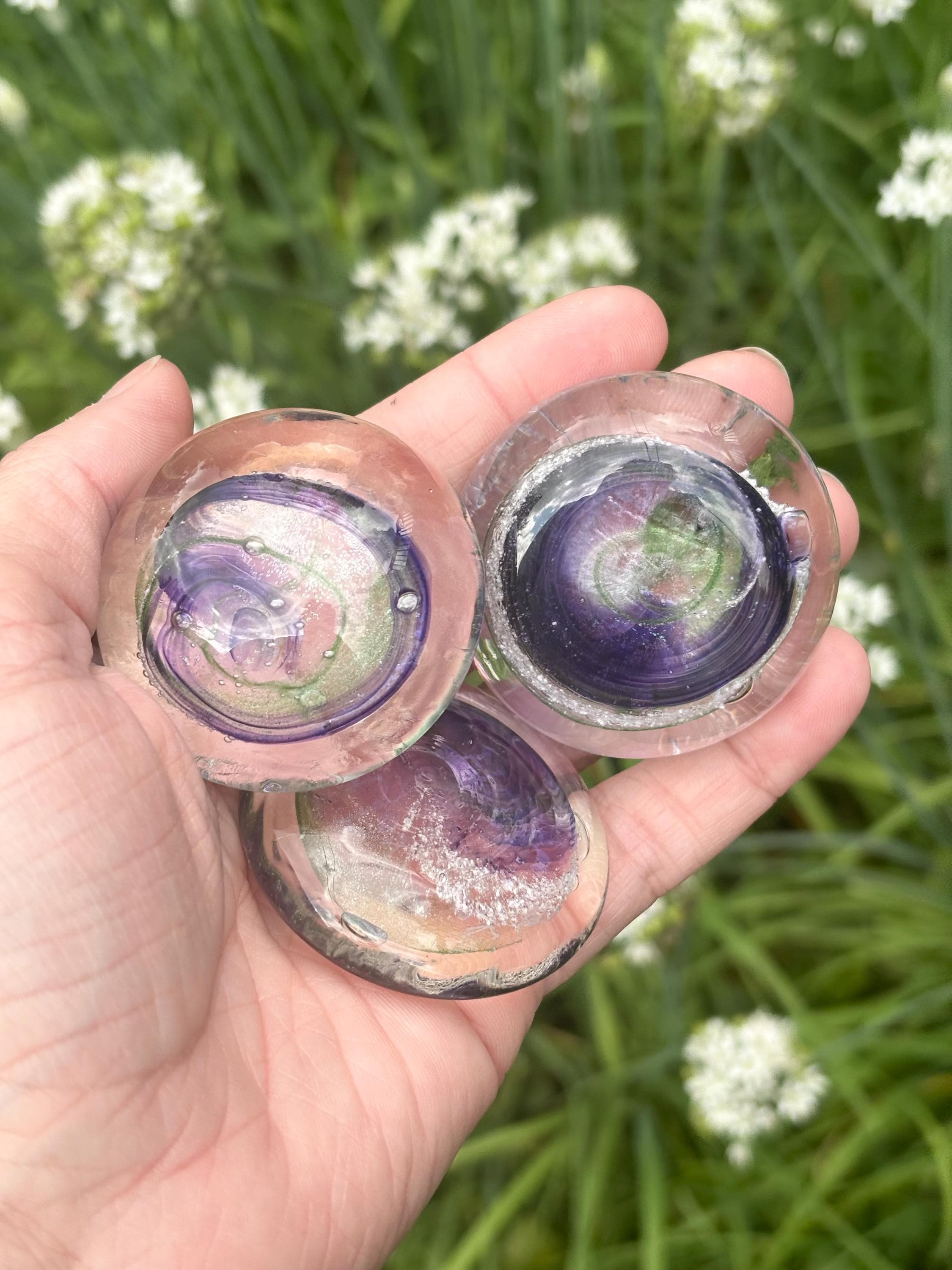 Custom Glass Memorial Touchstones - Set of 5 - Personalized Keepsakes ...