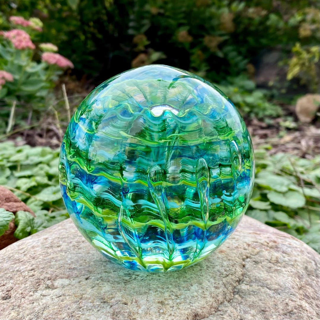Handmade Memorial Glass Orb - Custom Remembrance Keepsake ...