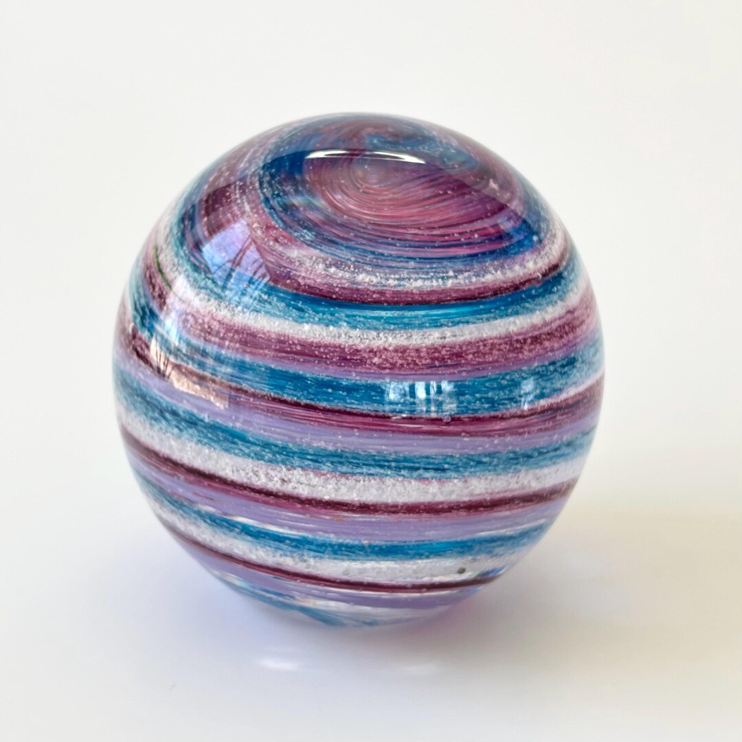 Handmade Memorial Glass Orb - Custom Remembrance Keepsake ...